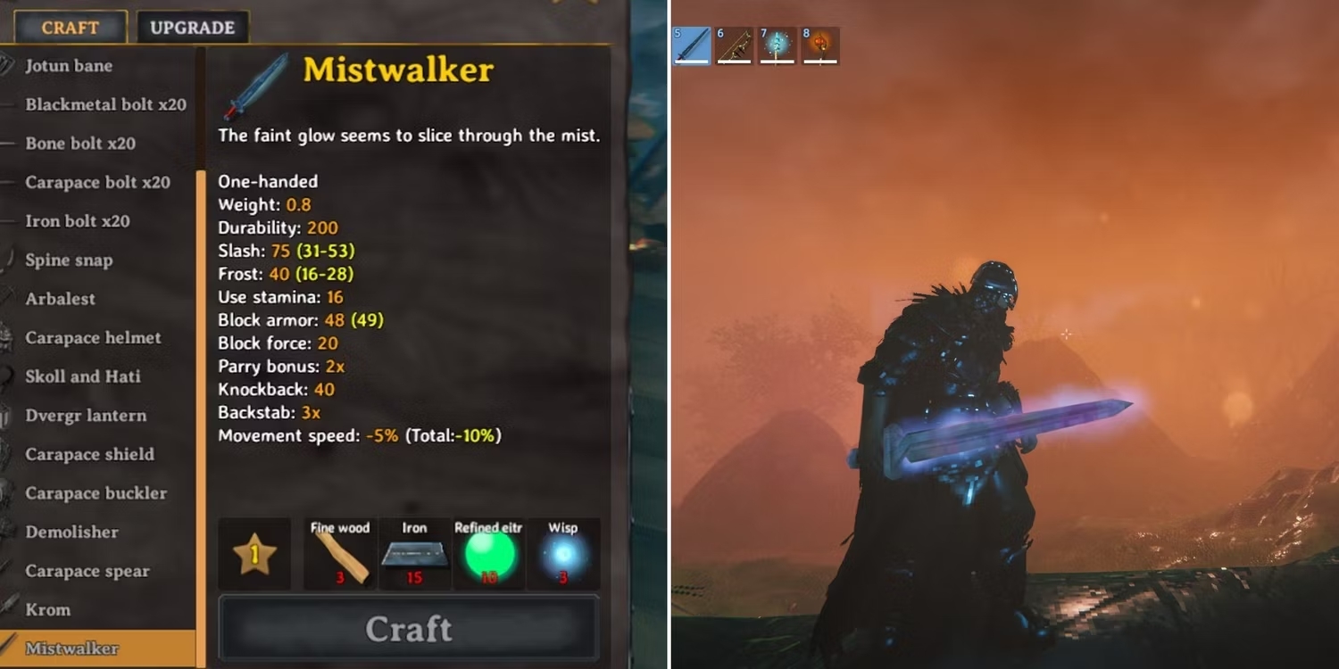 Cómo conseguir la espada Mistwalker en Valheim - EvelonGames