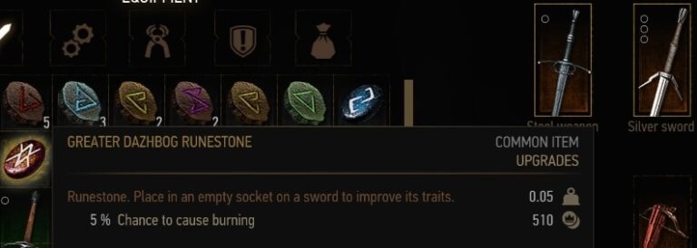 Guía de runas y glifos en The Witcher 3 - EvelonGames